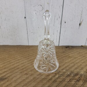 Vintage Crystal Glass Bell Pinwheel Pattern Collectible Retro Souvenir ...
