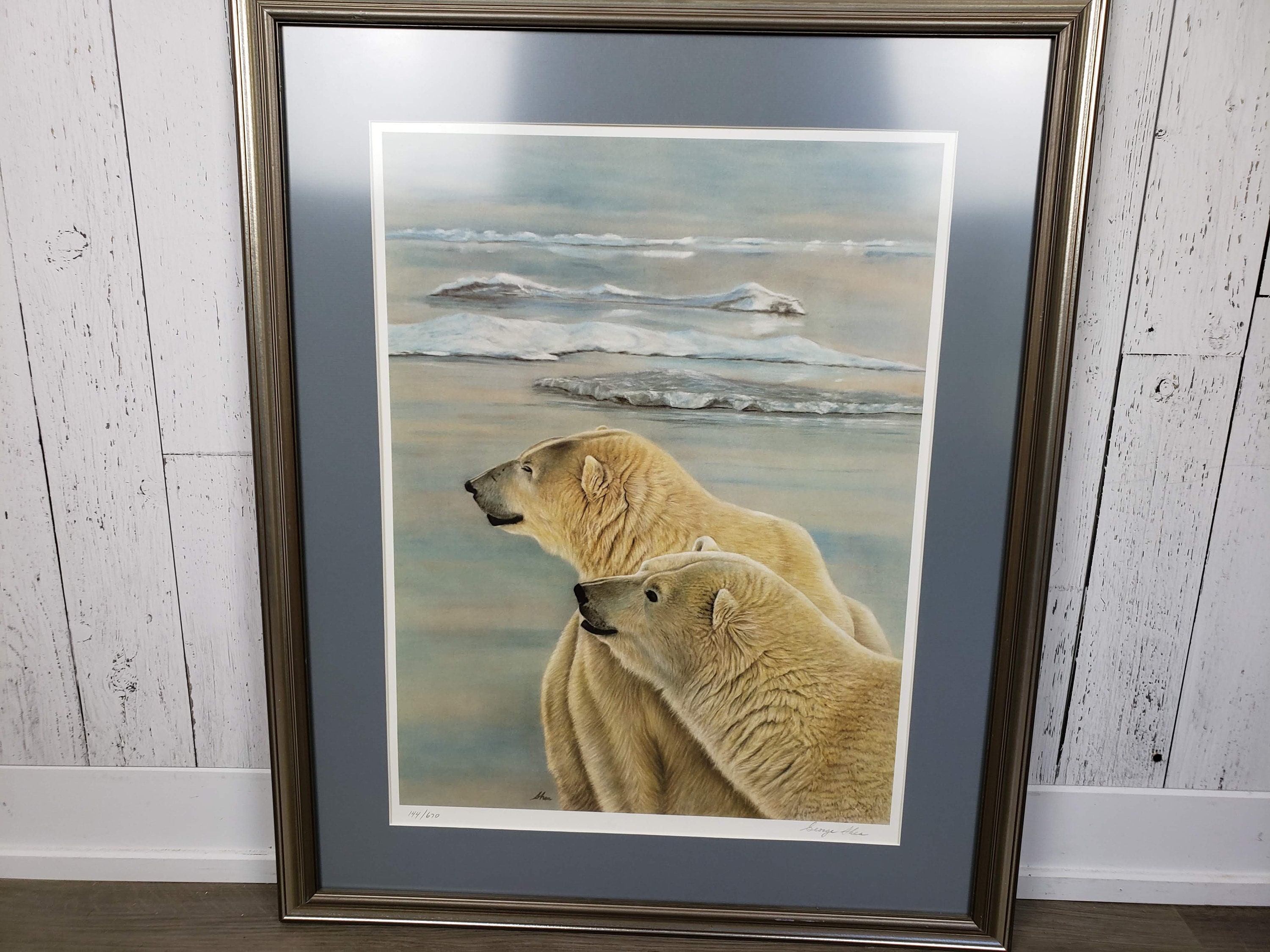 Vintage Pair of Polar Bears Extra Large George Shea Print - Etsy