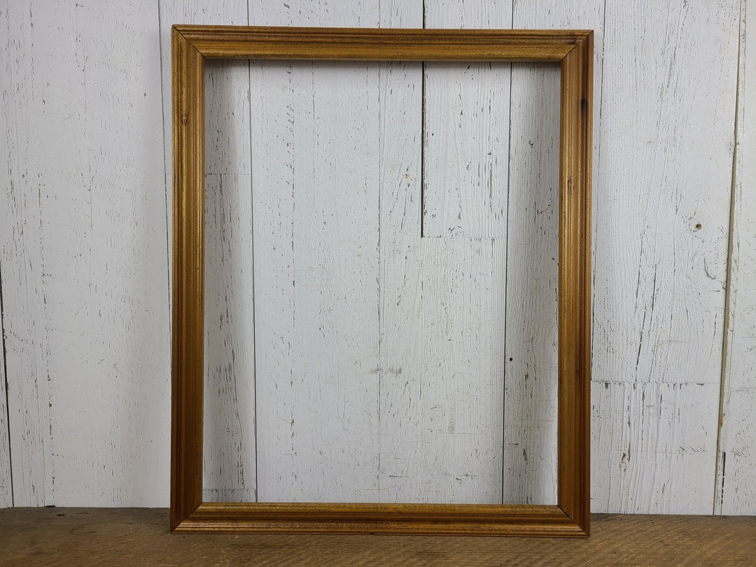 Vintage Large Empty Wooden Picture Frame 19x22 Mid Century Modern Wood ...