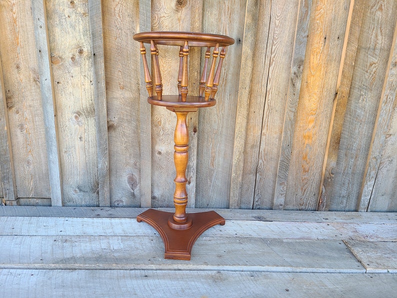 Vintage 80s Wooden Rotating Plant Stand 32 High Lazy - Etsy