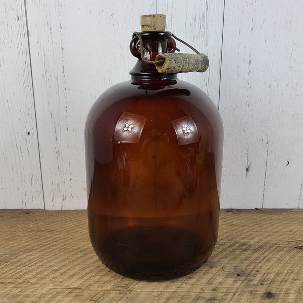 Amber Glass Jug Etsy