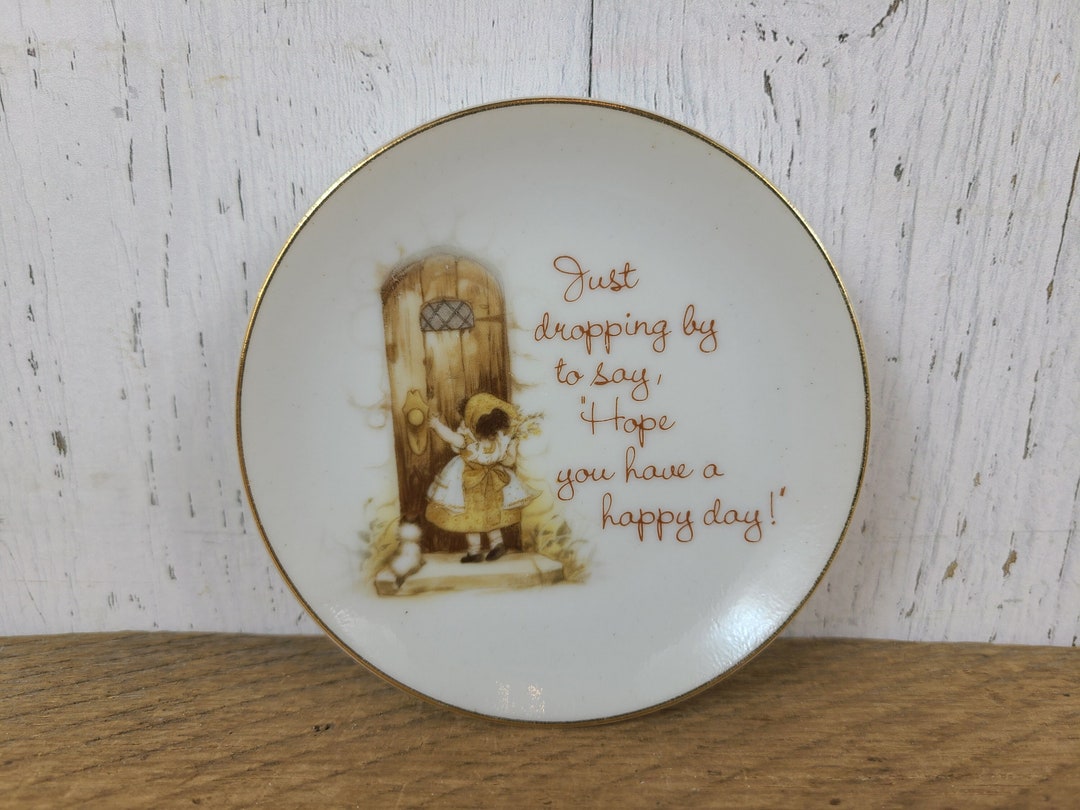 Vintage Have a Happy Day Small Collectible Plate 4 Wall Hanging Lasting ...