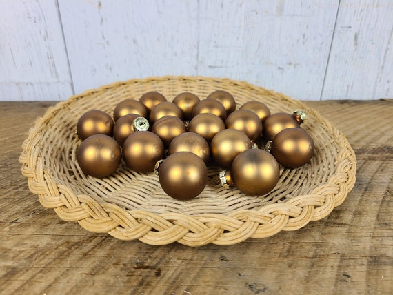 Vintage Set of 20 Miniature 1 Dark Gold Round Ball - Etsy