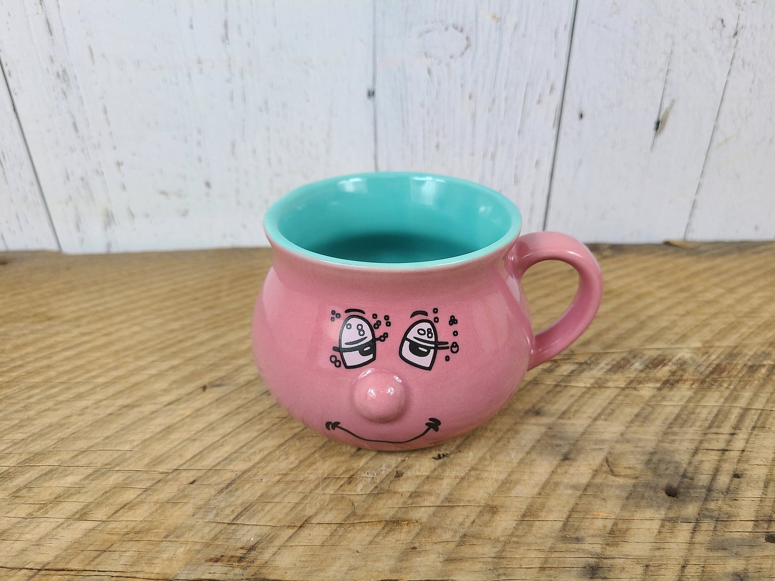 Vintage Funny Face Mug Drunk Happy Face Novelty Coffee Cup | Etsy