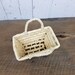Vintage Rustic Wicker Rattan Basket 4 High X 7 Wide Double Handle Thick ...