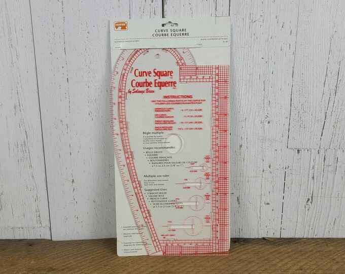 Vintage Curve Square by Solange Brien Multiple Use Ruler for Knitters ...