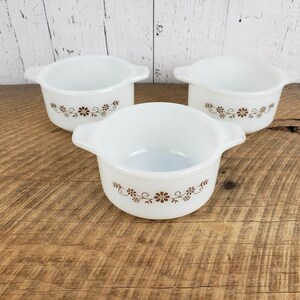 Vintage Set of 3 Dynaware Termocrisa Glassware Individual Casserole ...