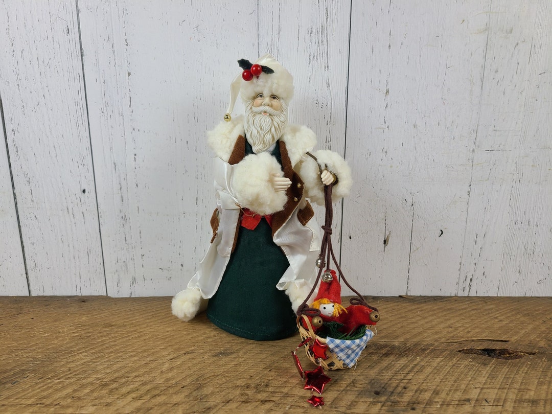 Vintage Saint Nick Christmas Tree Topper 11 Resin - Etsy