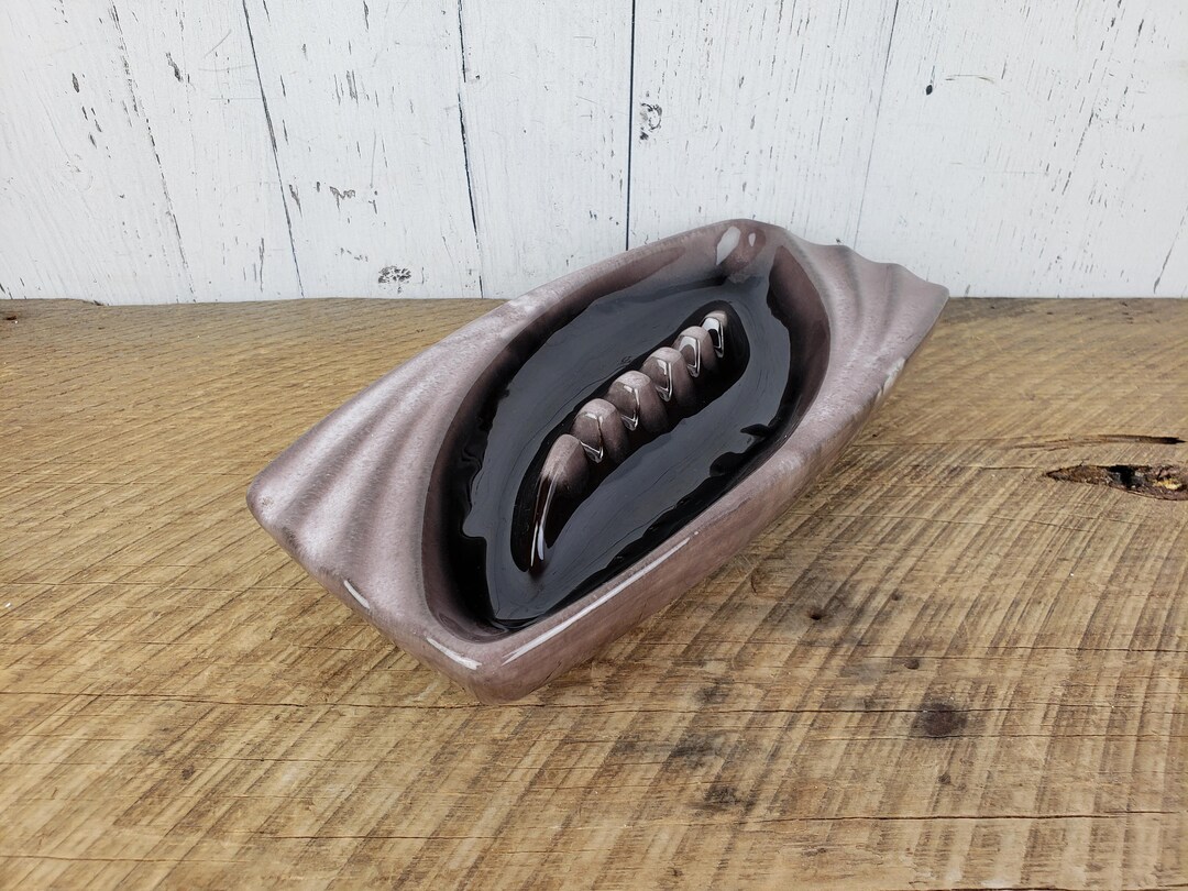 Vintage Large Ceramic Ashtray Brown & Taupe Artisan Made - Etsy