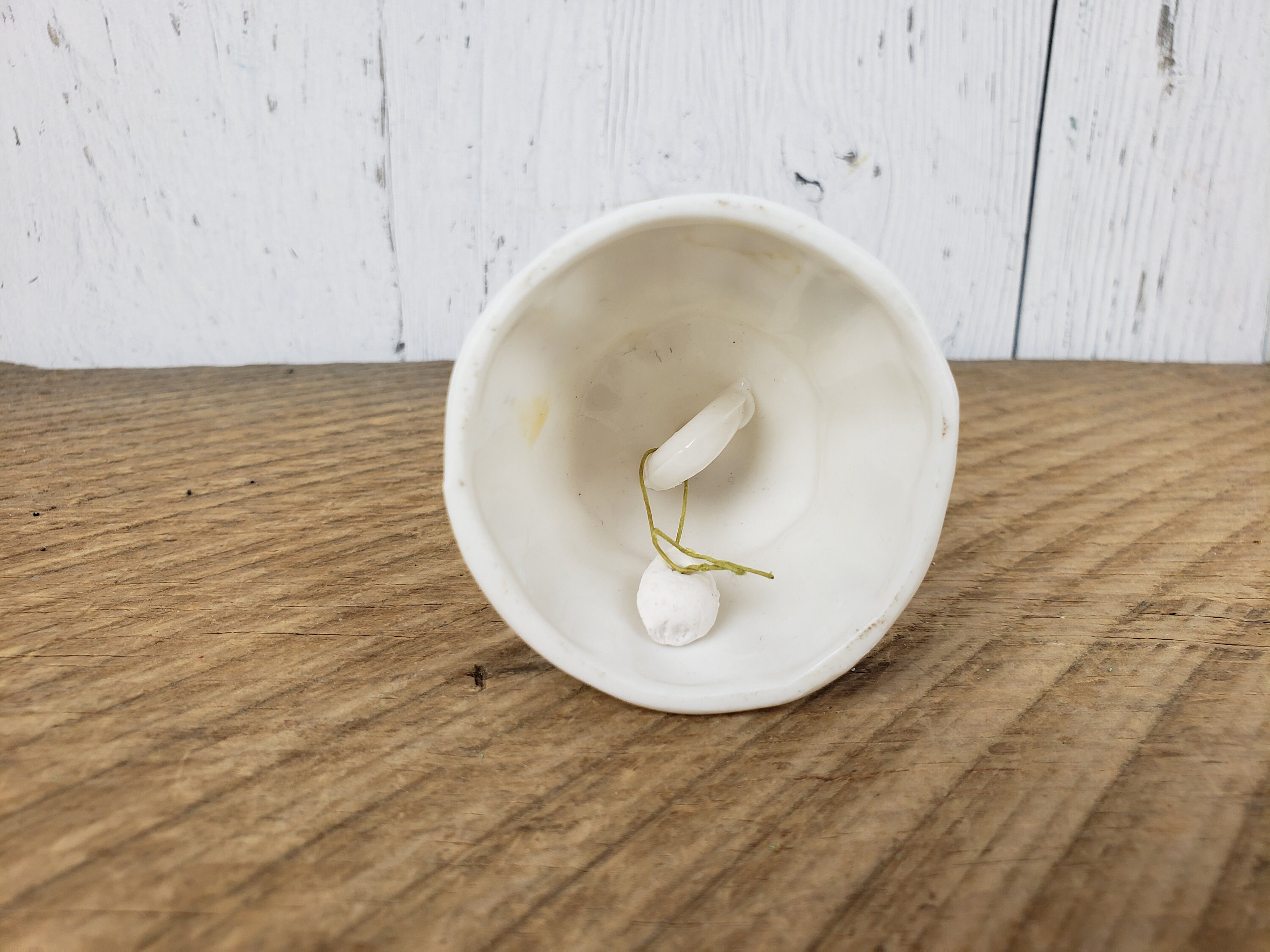 Vintage Wildflower & Butterfly Bell w/ Heart Handle Porcelain | Etsy