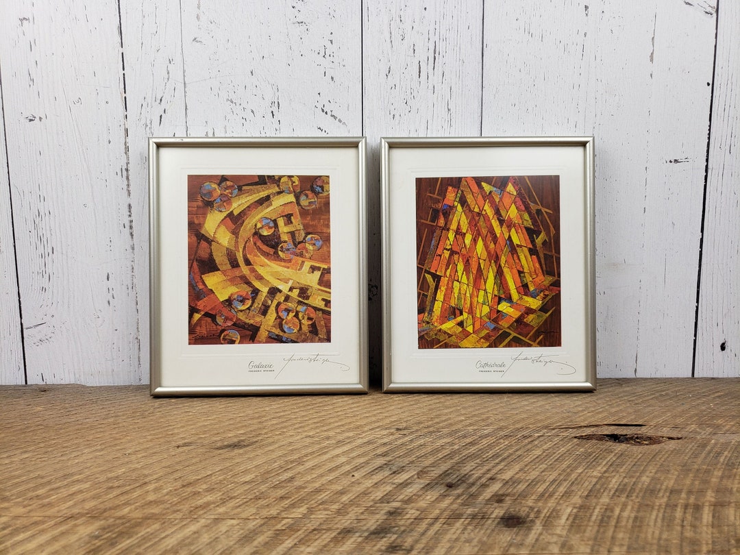 Vintage Pair of Frederic Steiger Prints Signed by Artist Cathedrale and ...