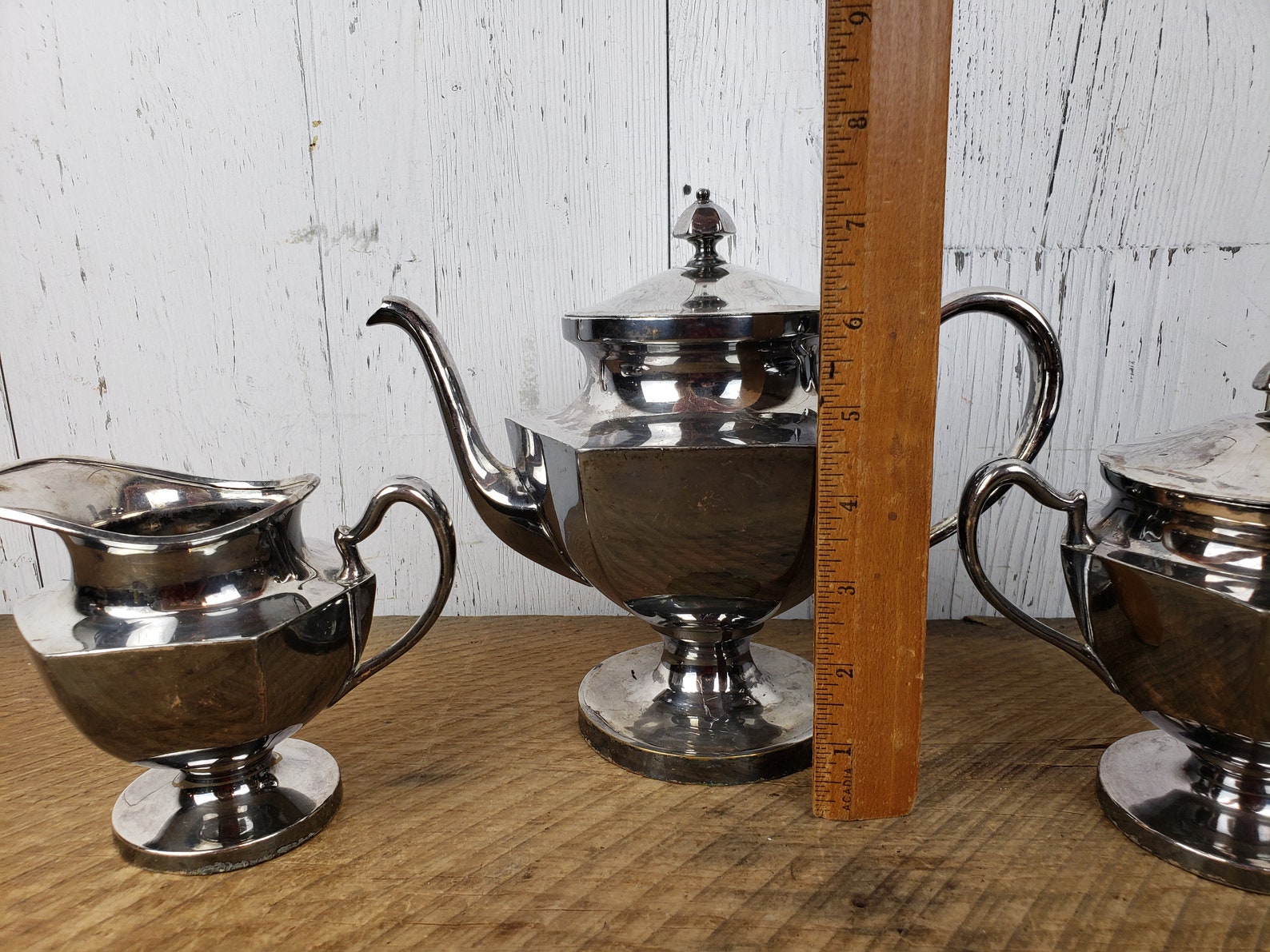 Vintage Standard Silver Co. Tea Set Teapot Creamer Pitcher - Etsy Canada