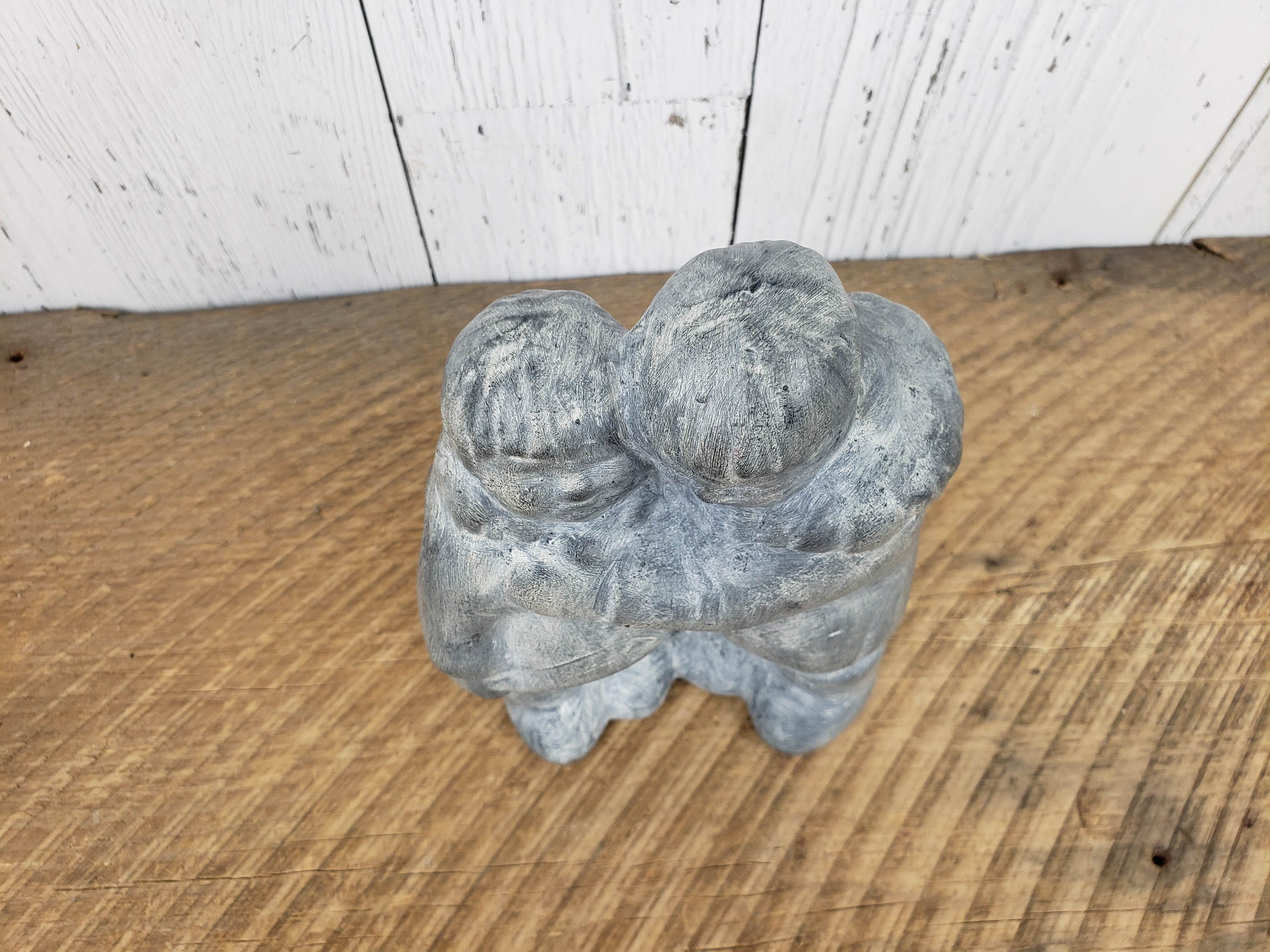 Vintage Inuit Statue Painted Ceramic Pair of Eskimo Hugging | Etsy