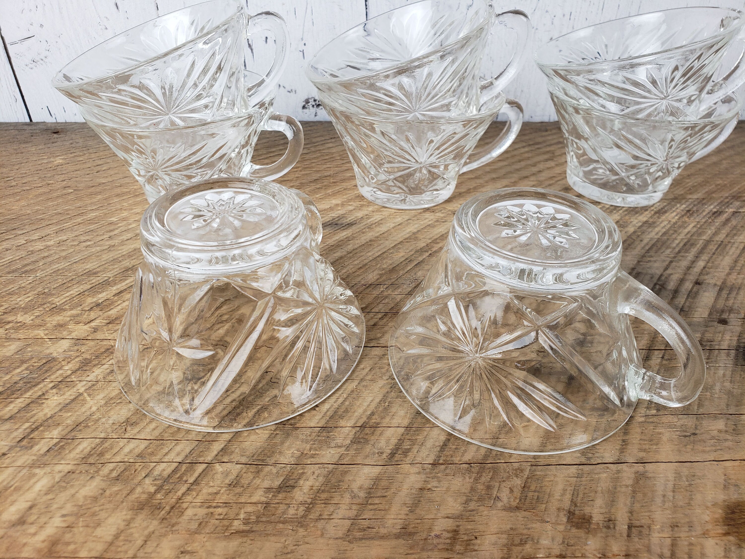 Vintage Set of 8 Glass Punch Cups 5 OZ Anchor Hocking | Etsy