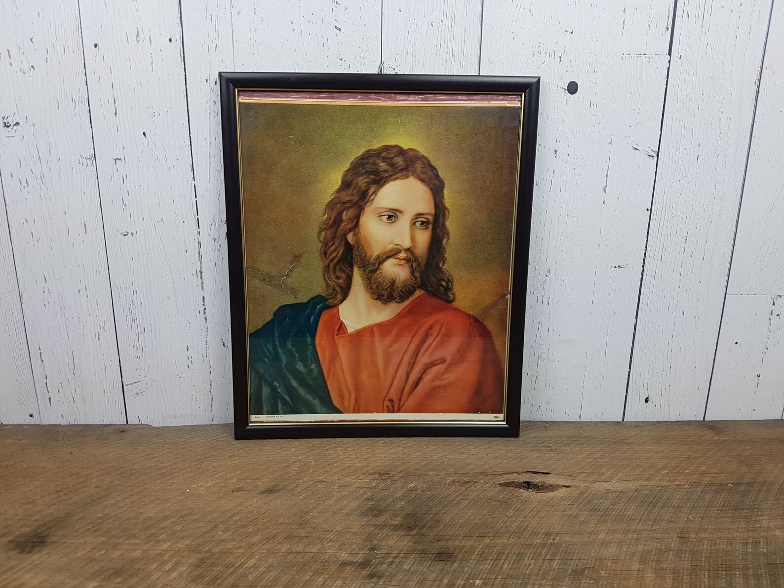 Antique 1930 Jesus at 30 Portrait Framed Print W/ Glass - Etsy