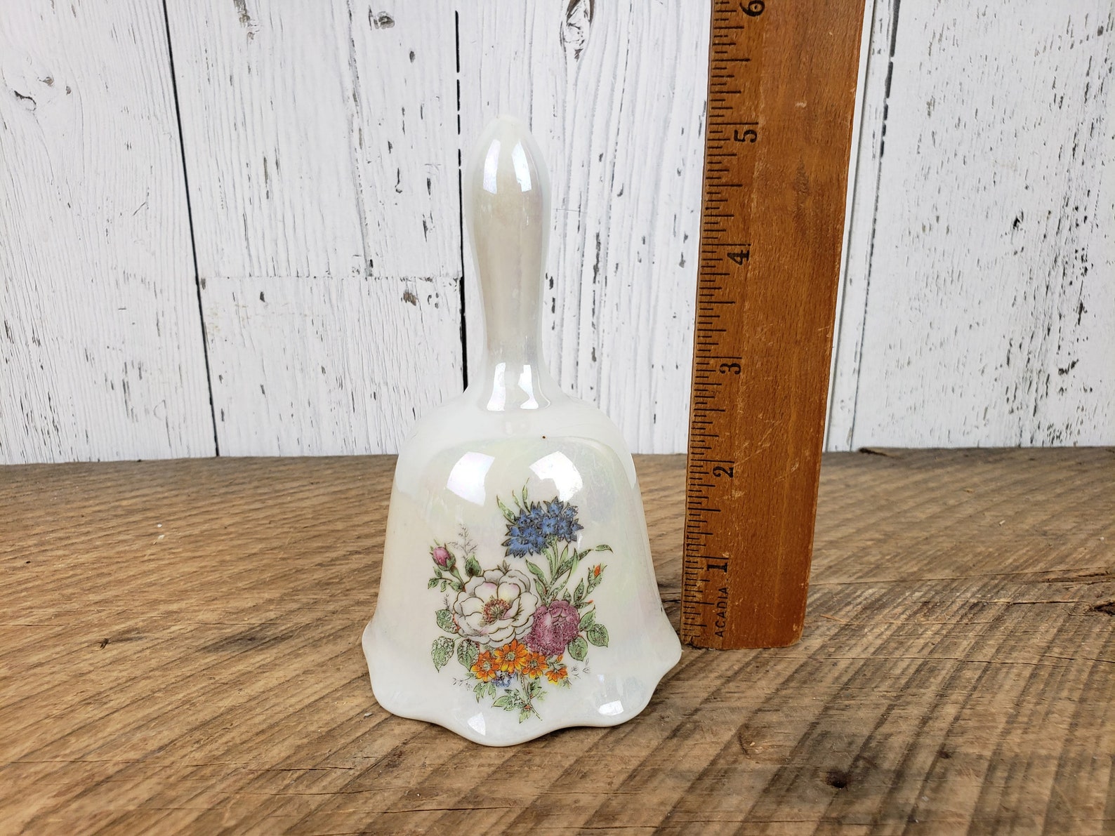 Vintage Wildflowers Bell Porcelain Collectible Retro Souvenir - Etsy