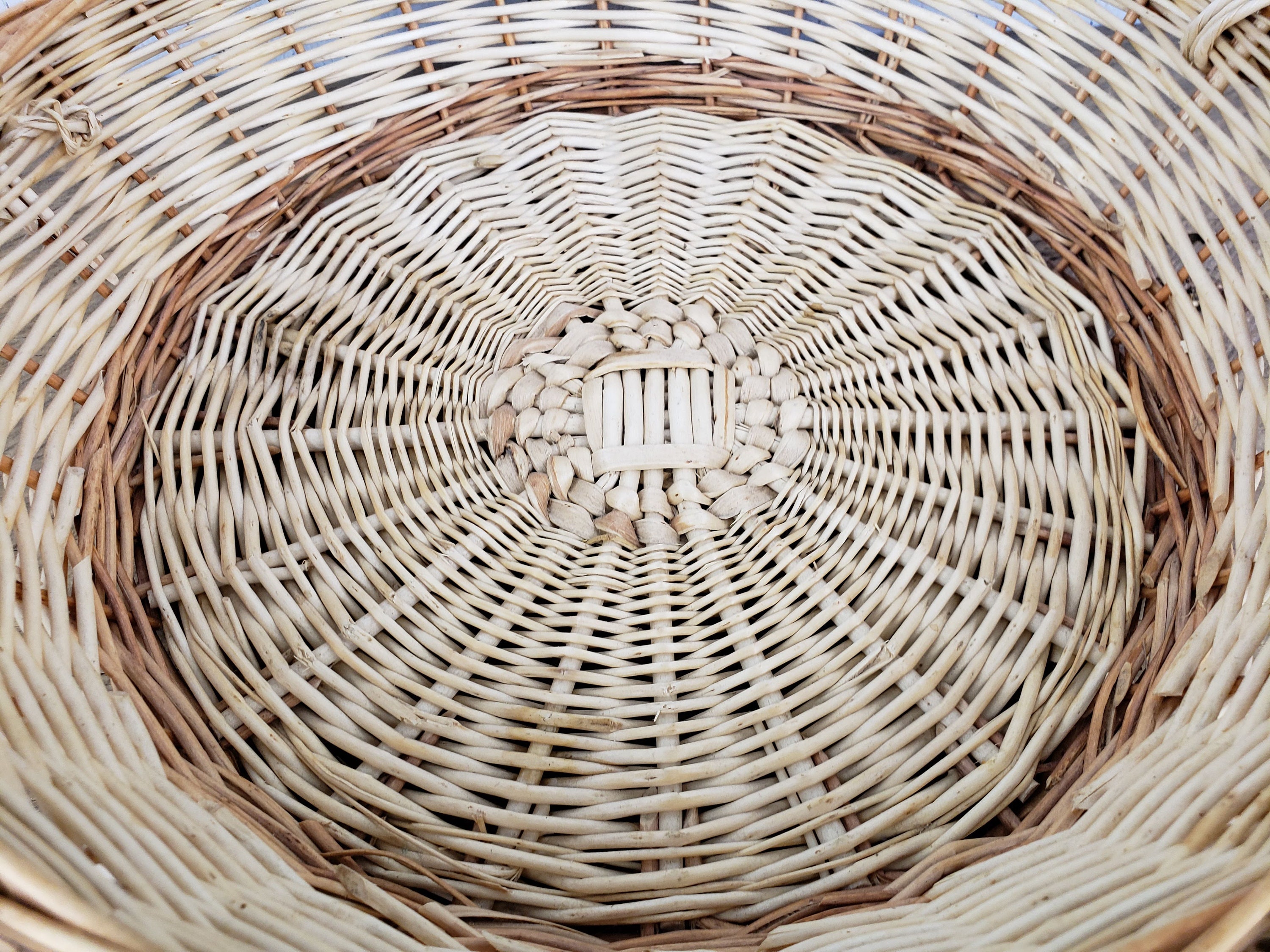 Vintage Rustic Rattan Basket 3 High x 14 Wide | Etsy