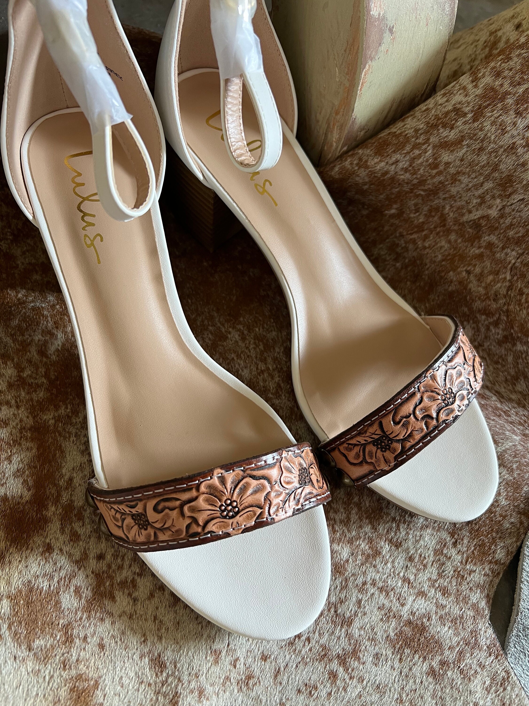 Tooled Leather Heels - Etsy