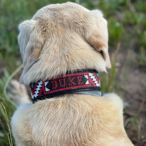 Custom Beaded Inlay Leather Dog Collar - Etsy
