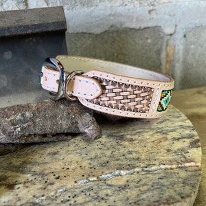 Custom Beaded Inlay Leather Dog Collar - Etsy