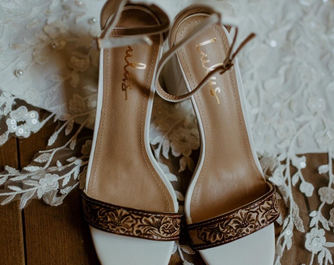Customizable Hand-tooled Leather Wedding Shoes - Etsy