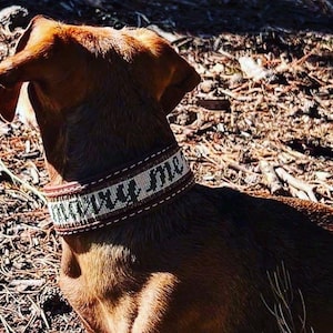 Custom Beaded Inlay Leather Dog Collar - Etsy