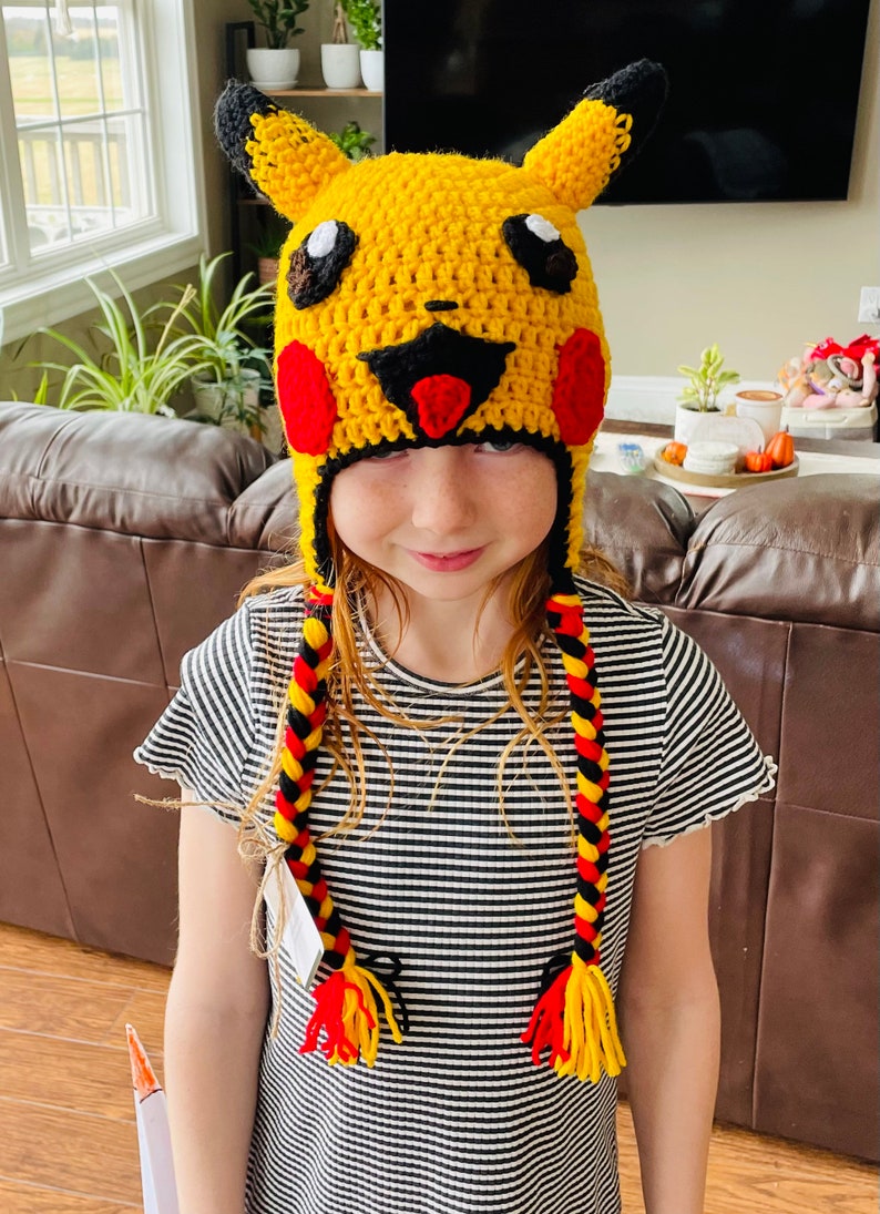 Crochet Pikachu Hat Pikachu Pokémon Hat Crochet Hat - Etsy
