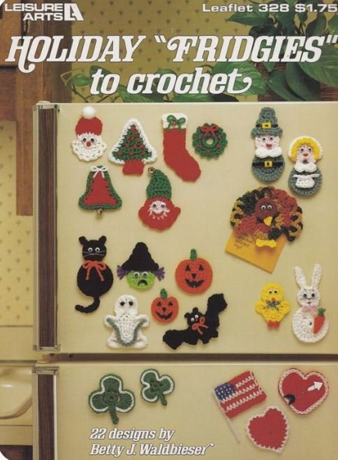Holiday "fridgies" to Crochet Leaflet 328 - Crochet - Crochet Pattern ...