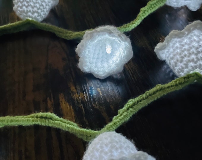Crochet Fairy Lights - Fairy Lights - Flower String Lights - Flowers ...