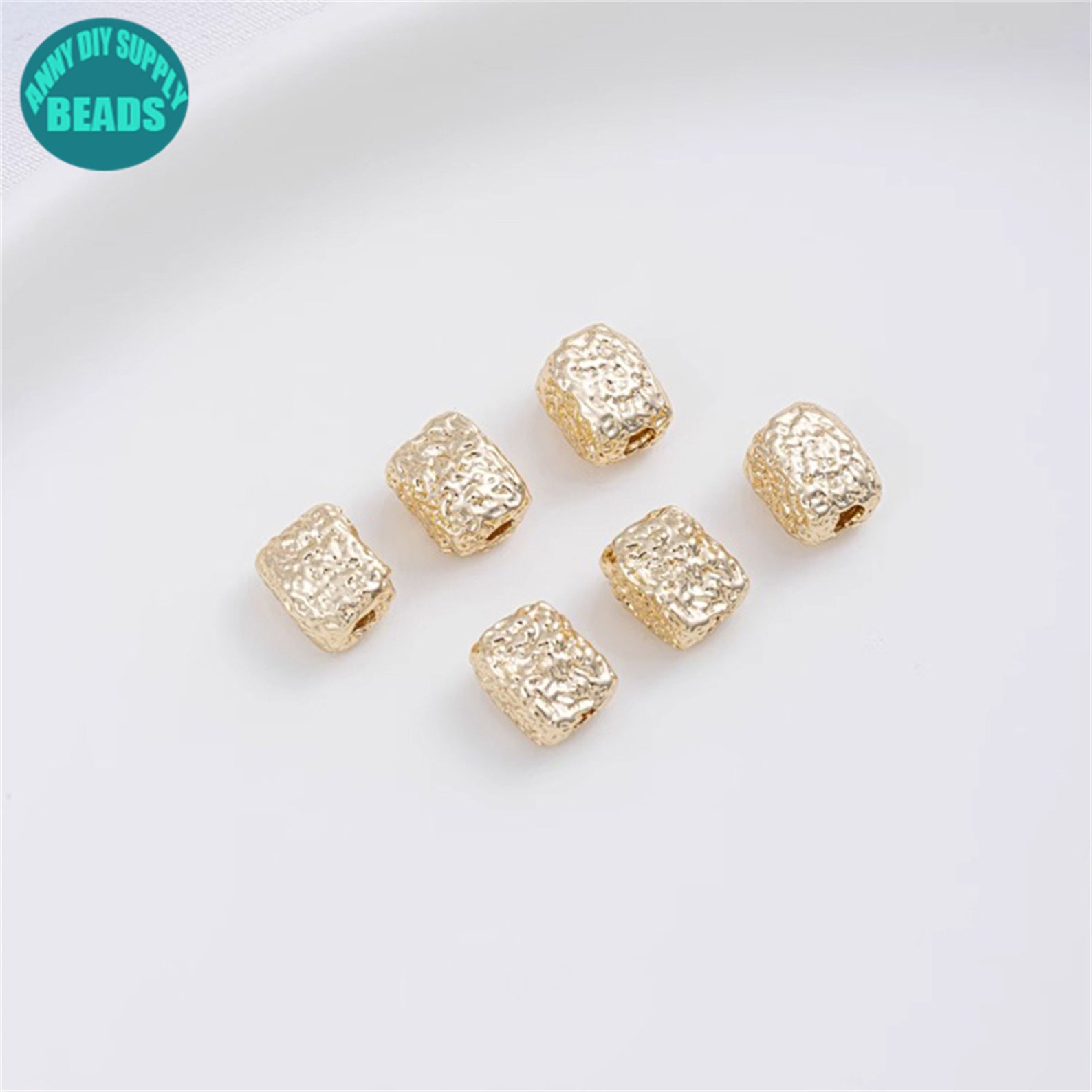 14k Gold Plated Beads,irregular Shape Nugget Beads,bracelet Spacer ...