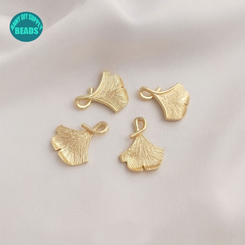 14k Gold Gingko Necklace - Etsy
