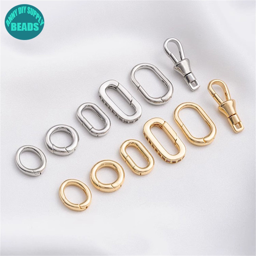 14K Gold Plated Brass Clasp,buckle Clasp,pearl Buckle,circle Clasp ...