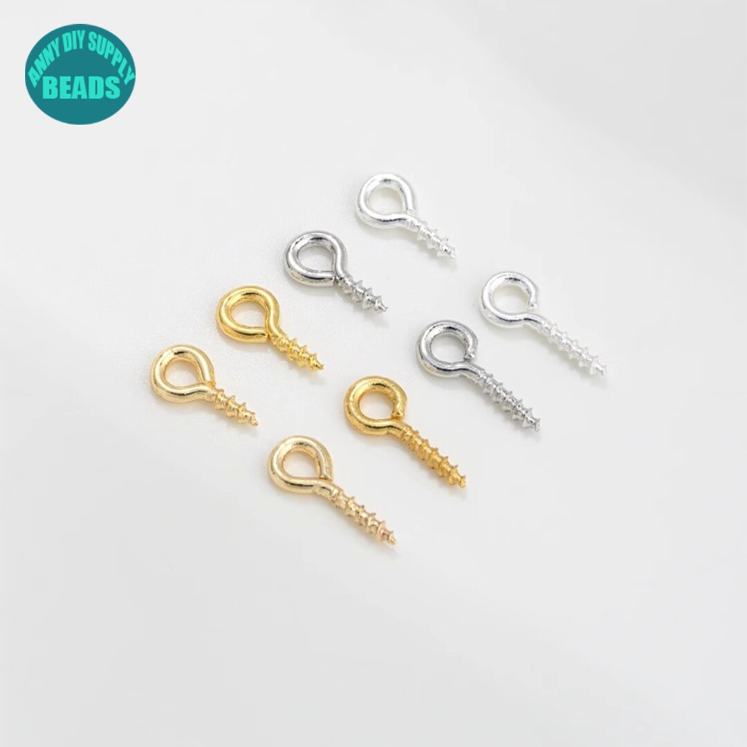14k Gold Plated Brass Bails,screw Pin Pendant ,pendant Bails,glue on ...