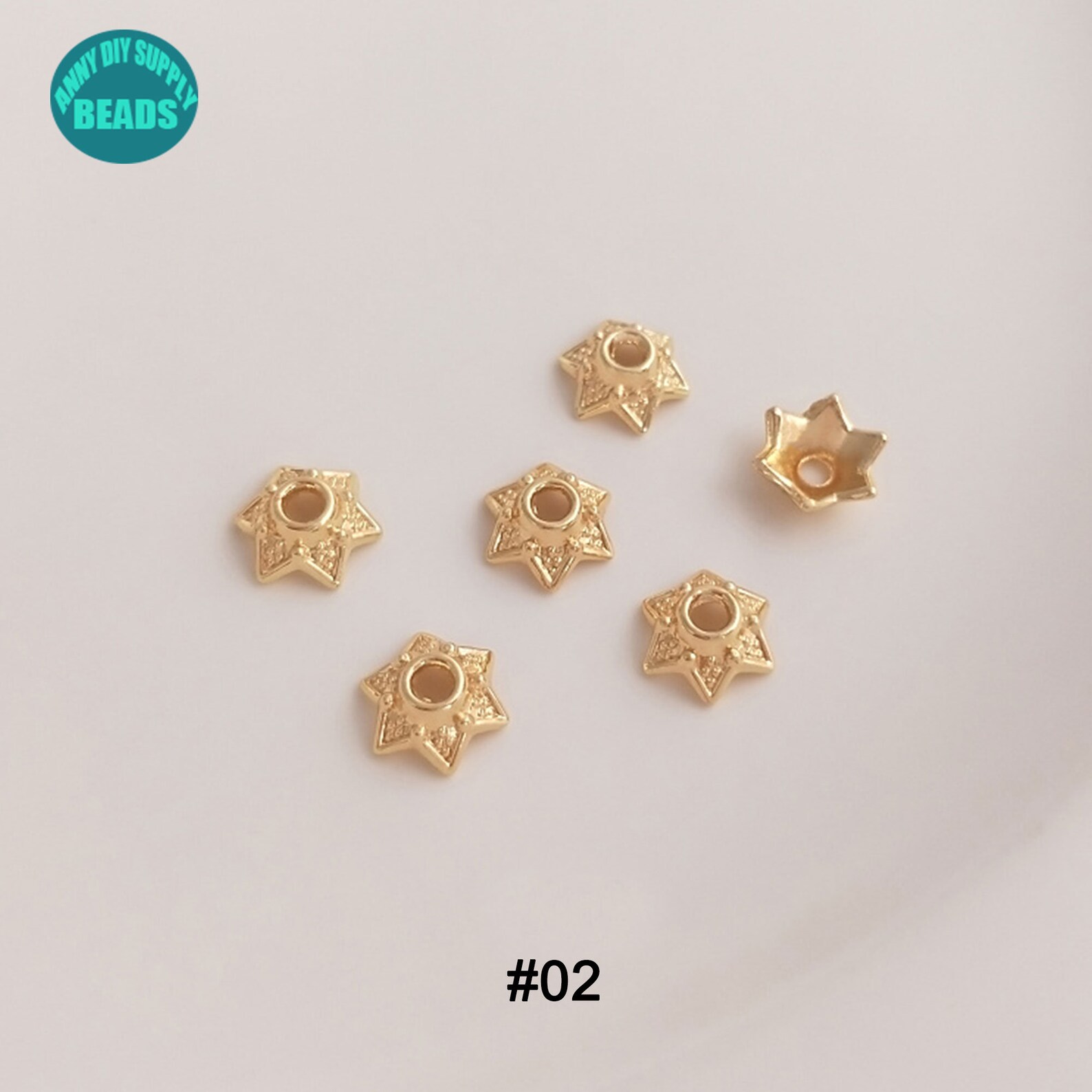 6/8mm 14K Real gold plated Brass Bead CapsGold Bead Caps | Etsy