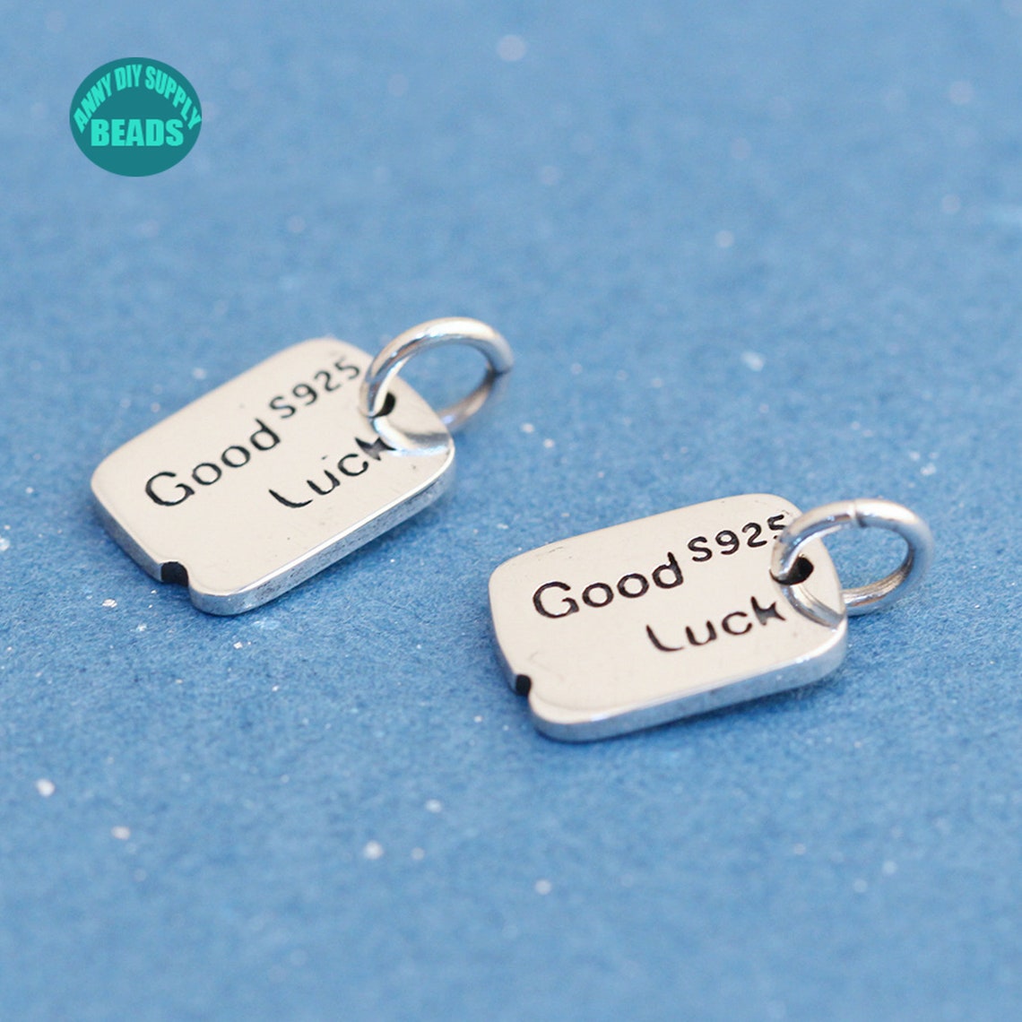 1/4/8/10PCS Sterling Silver Good Luck Charmgood Luck Tag - Etsy