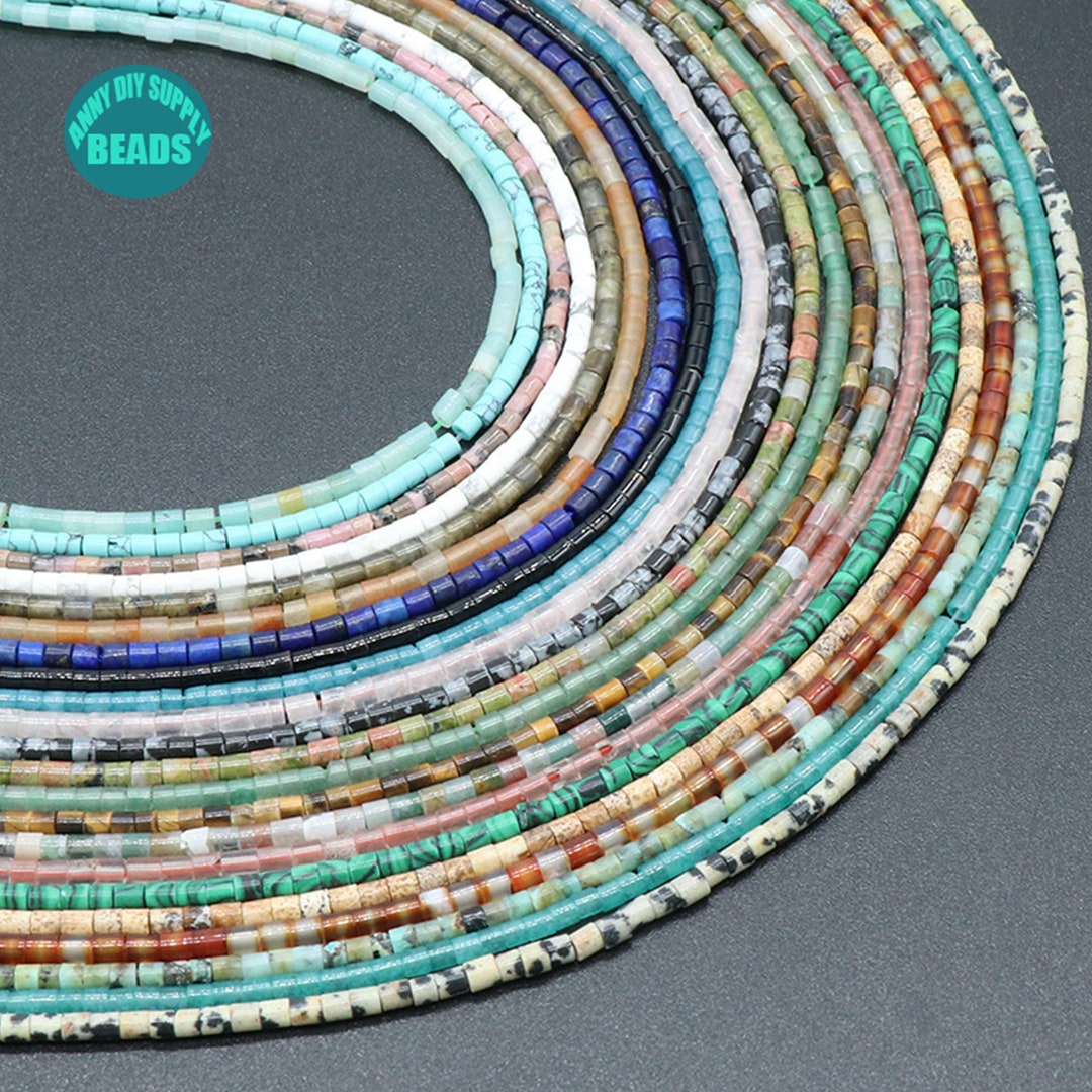 2x2mm Tiny Tube Beads,gemstone Tube Beads,full Strand 15inch - Etsy