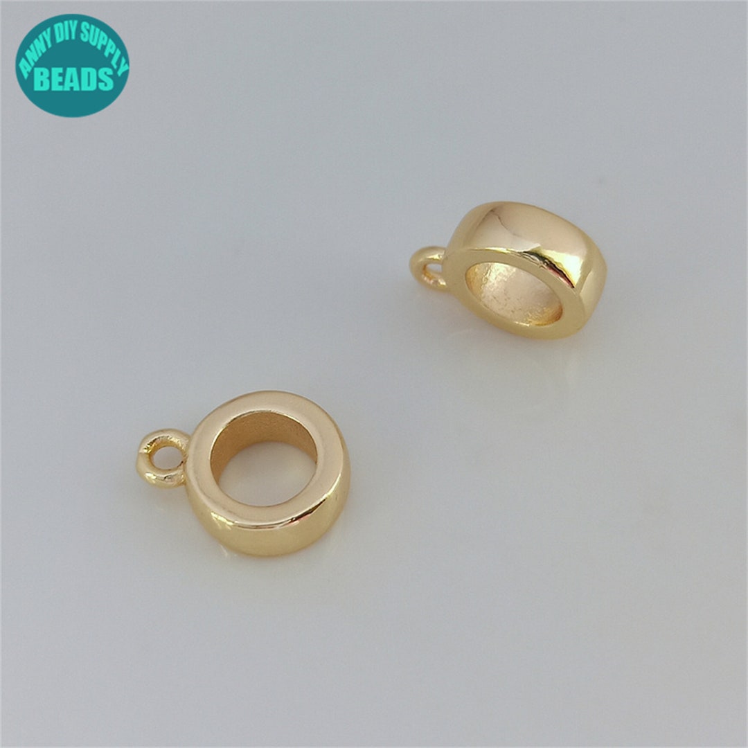 8mm 14K Gold Plated Brass Pinch Bails,pendant Bails,pinch Bails With ...