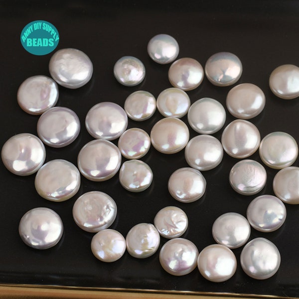 Flat Pearl Beads - Etsy