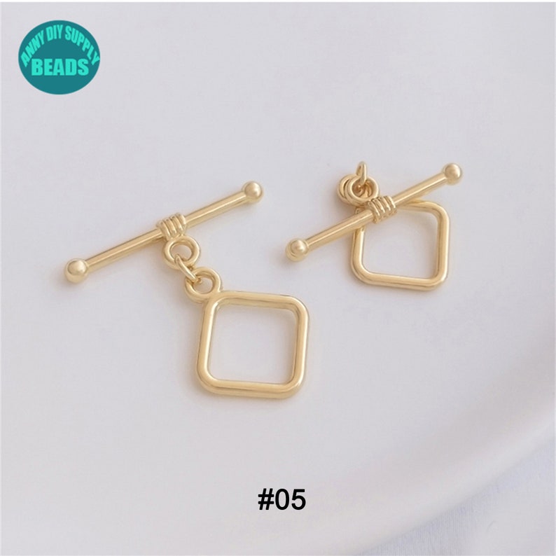 14k Gold Plated Toggle Clasp,jewelry Clasp,ot Clasp,tiny Toggle Clasp ...