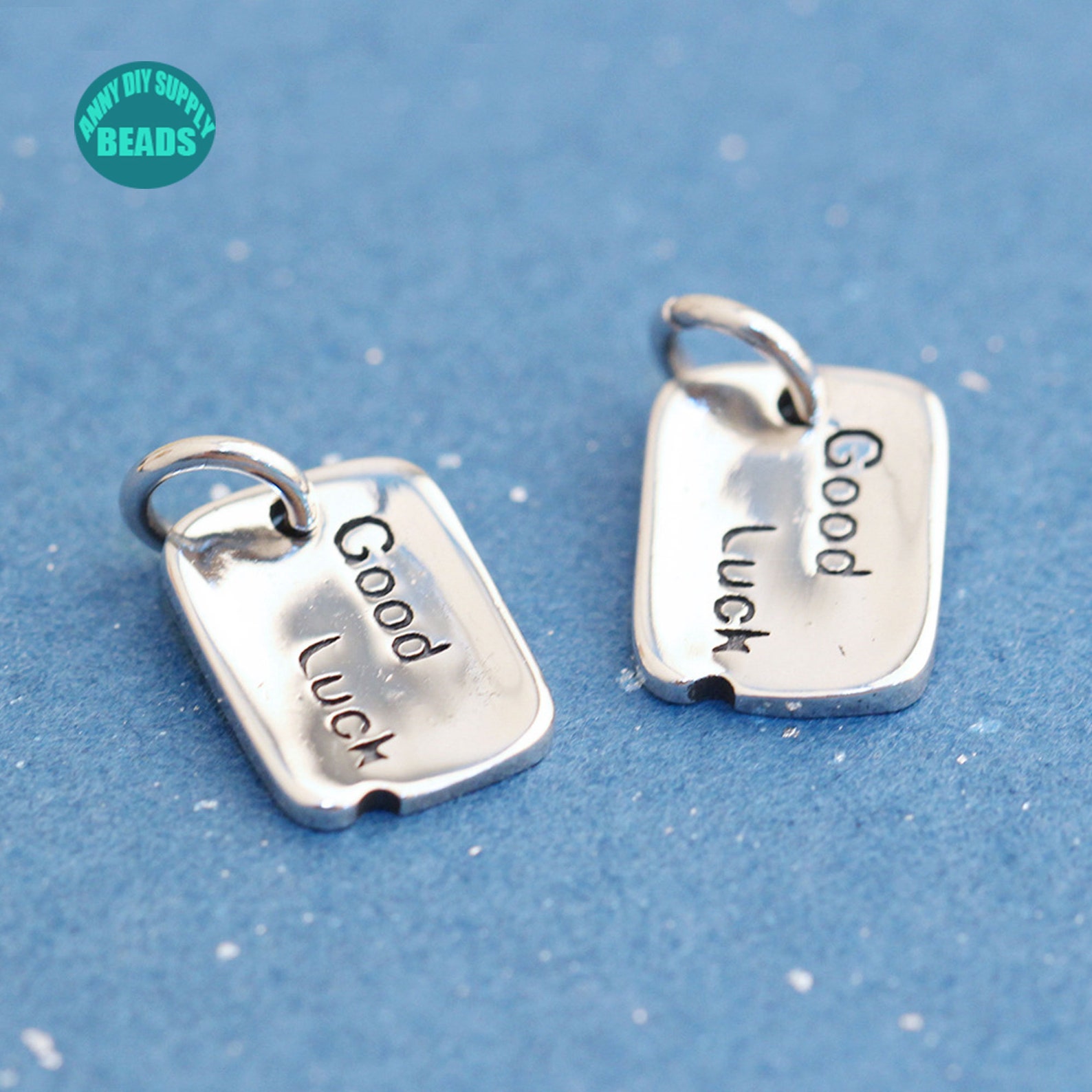 1/4/8/10PCS Sterling Silver Good Luck Charmgood Luck Tag - Etsy