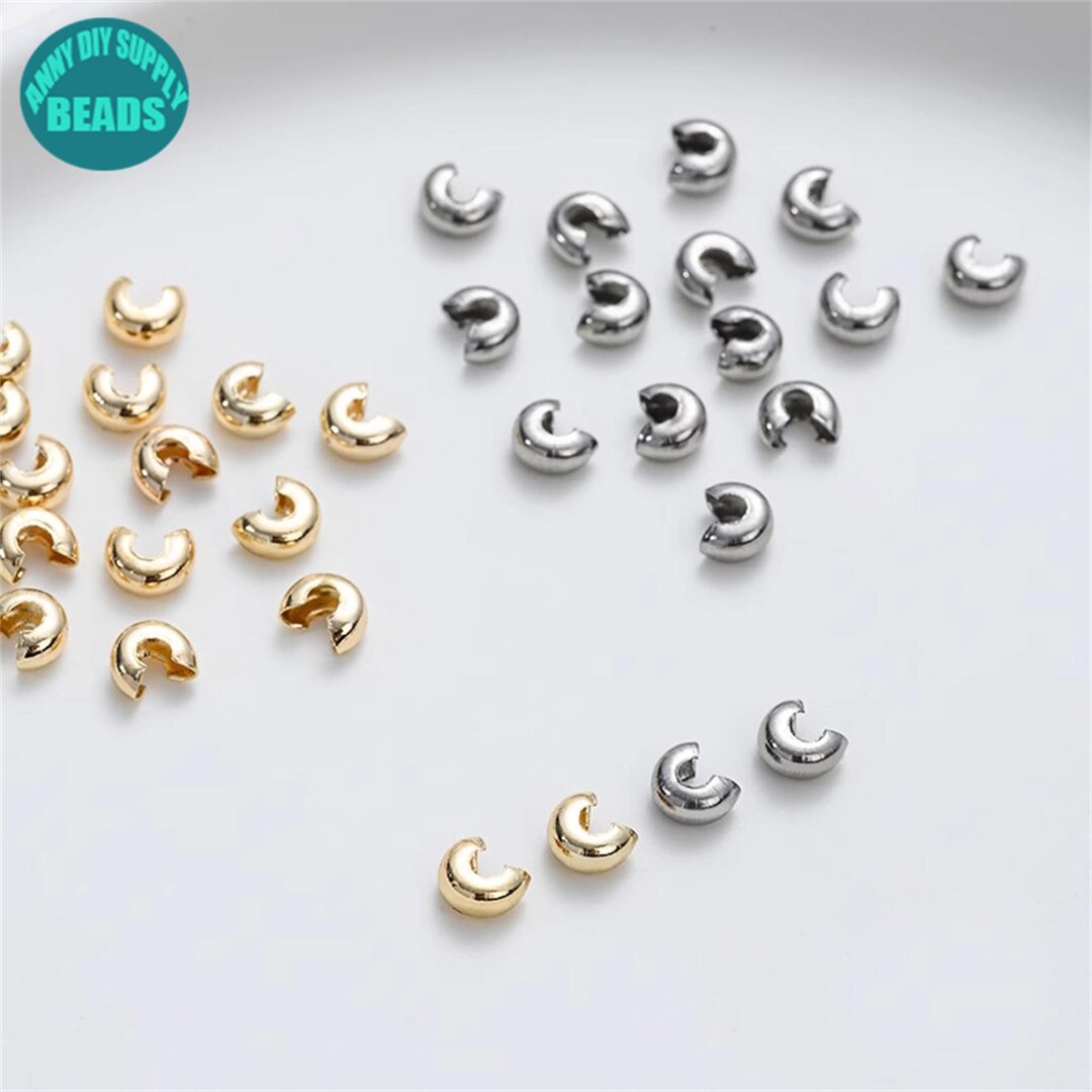 4/5/6mm Stainless Steel Crimp Bead Covers,c Cover Beads,diy Jewelry ...
