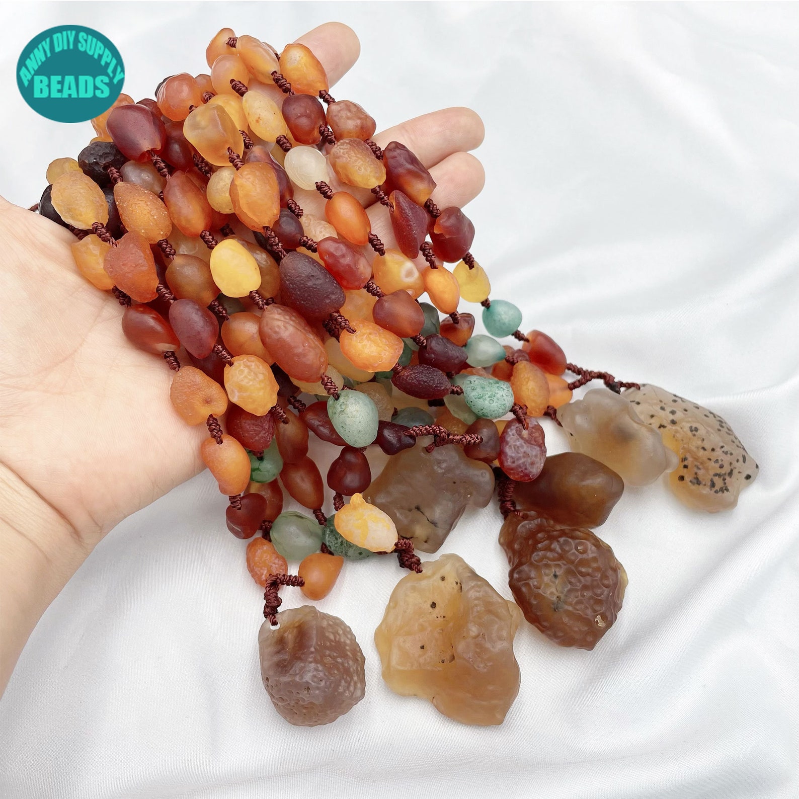 Gobi Desert Agate Beads Necklacenatural Stone Beads - Etsy