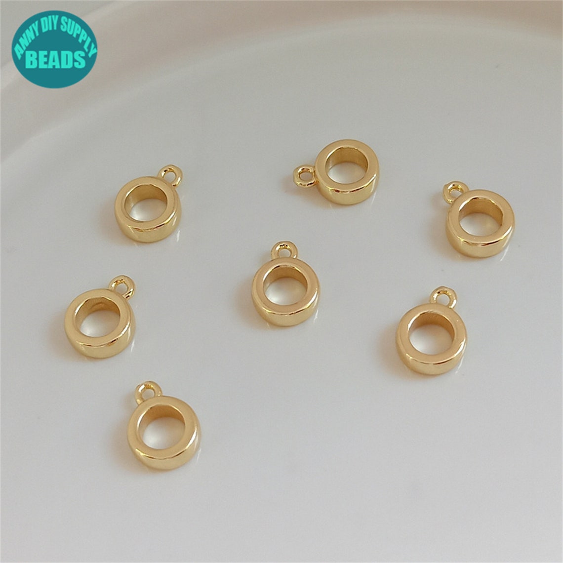 8mm 14K Gold Plated Brass Pinch Bails,pendant Bails,pinch Bails With ...