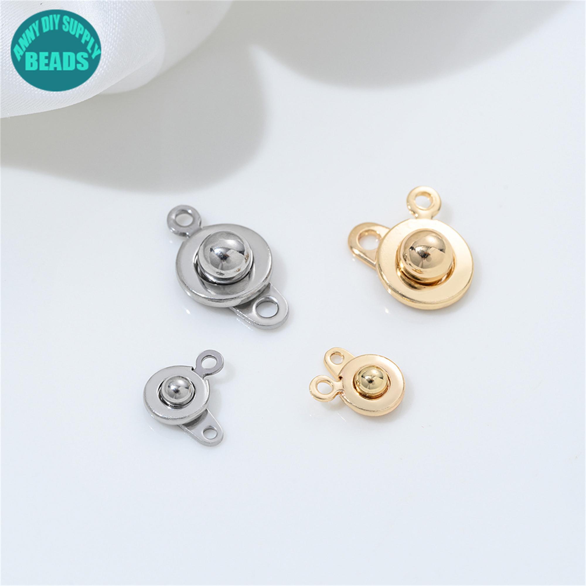 Stainless Steel Circle Button Clasp for Necklace Making,diy Jewelry ...