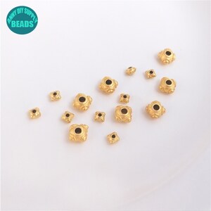 3.5/6mm 18k Matt Gold Plated Brass Spacer Beads,eye Beads,gold Spacer ...