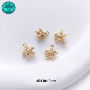 14k Gold Plated Ocean Charm Set,ocean Charms,jewelry Charms,sea Charms ...