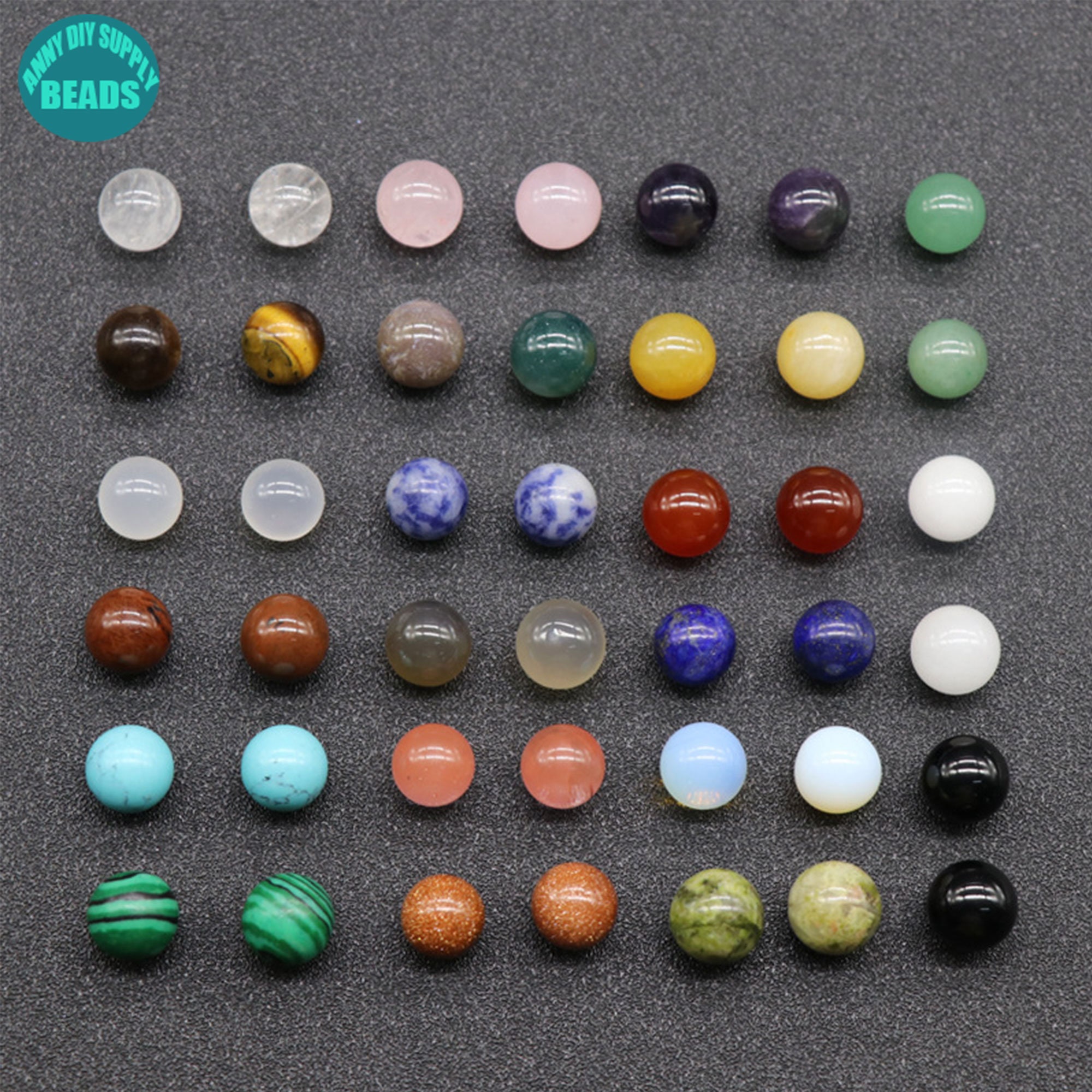 10mm No Hole Natural Gemstone Beads,no Hole Beads,no Hole Gemstone ...