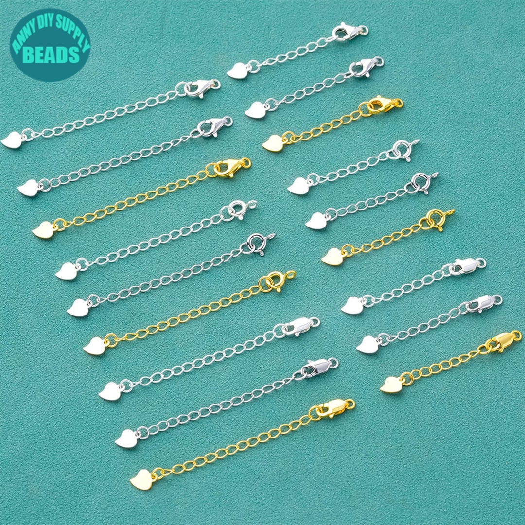 S925 Sterling Silver Extension Chain With Lobster Clasp - Necklace ...