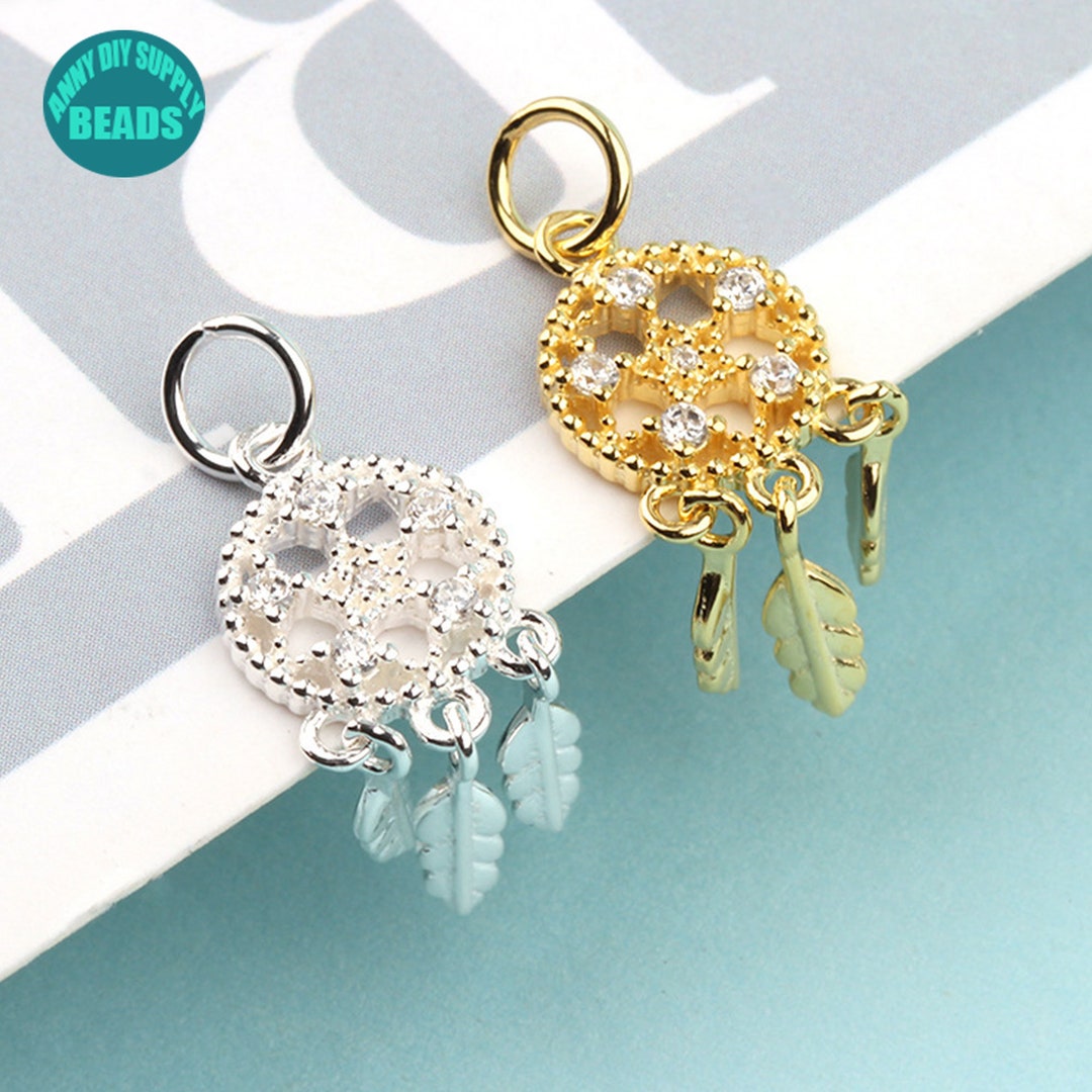 S925 Sterling Silver Dream Catcher Charms,dream Catcher Pendant,silver ...