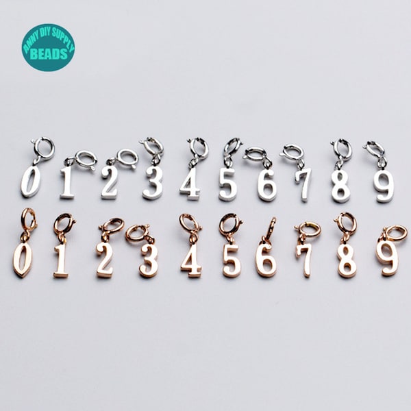 Number Charms - Etsy